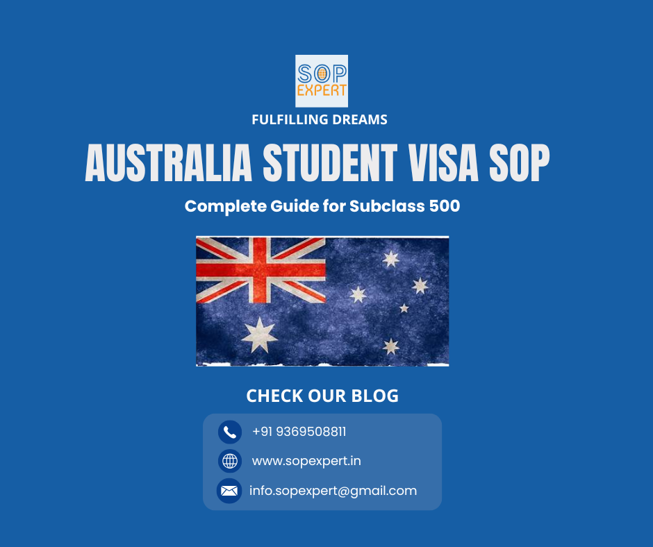 How to Write an Australia Student Visa SOP 2025–26 for Guaranteed Approval: Subclass 500 - SOP ...